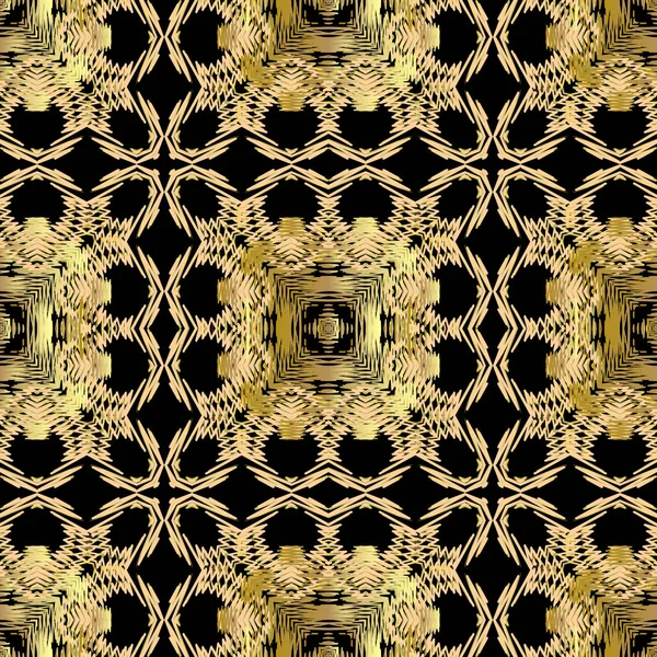 Bordado oro vector patr n sin costura. Fondo geom trico tribal abstracto rejilla. Adorno tnico ...