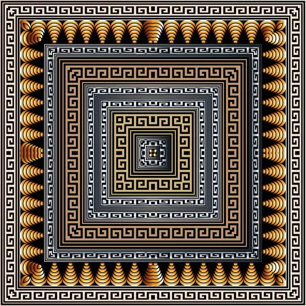 Emboss Celtic Style Seamless Pattern Square Zipper Frames Borders Greek Stock Vector by ©Nailaz ...