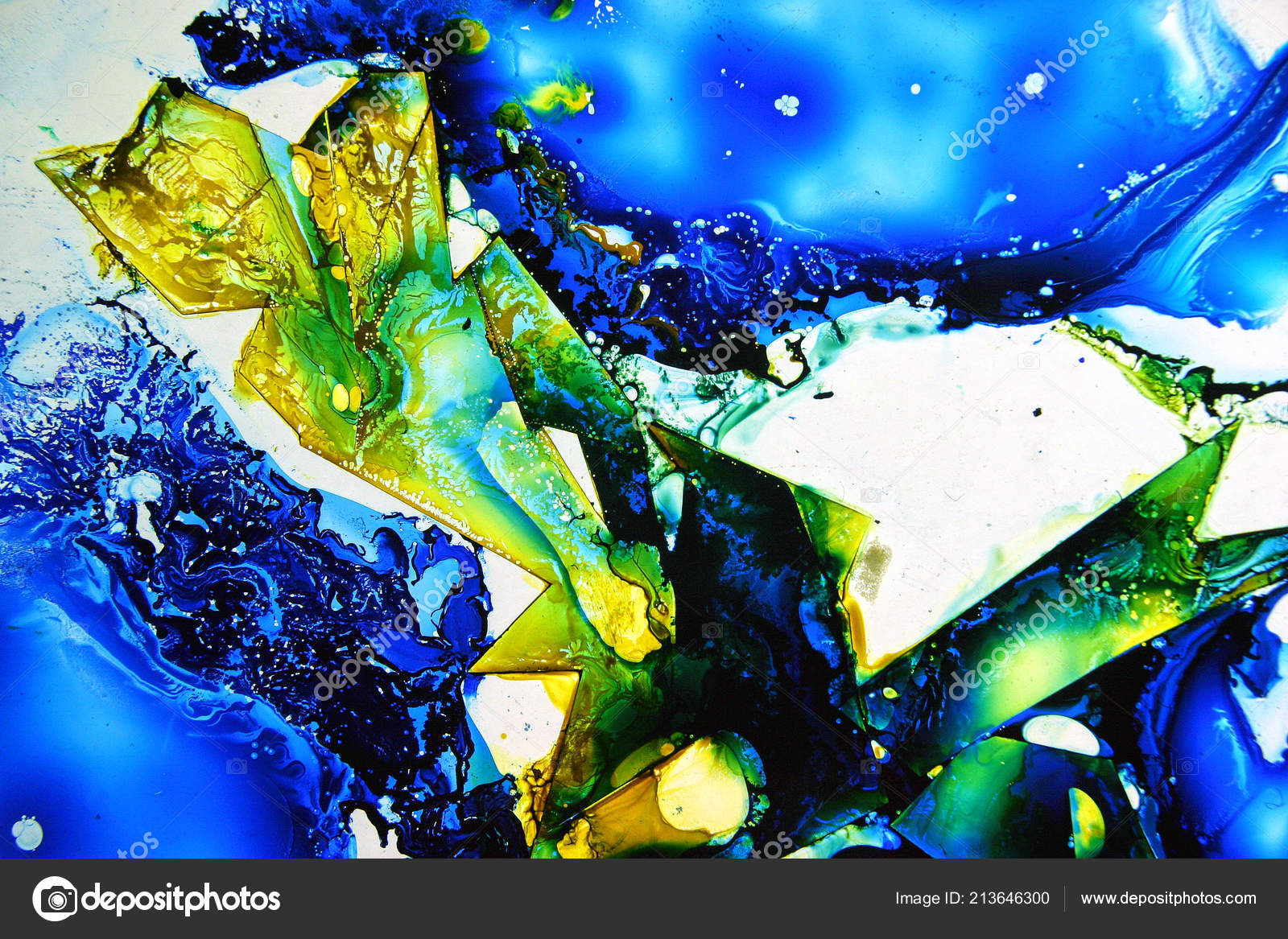 Colored Liquids Mixed Together Fluid Creating Colorful Abstract ...