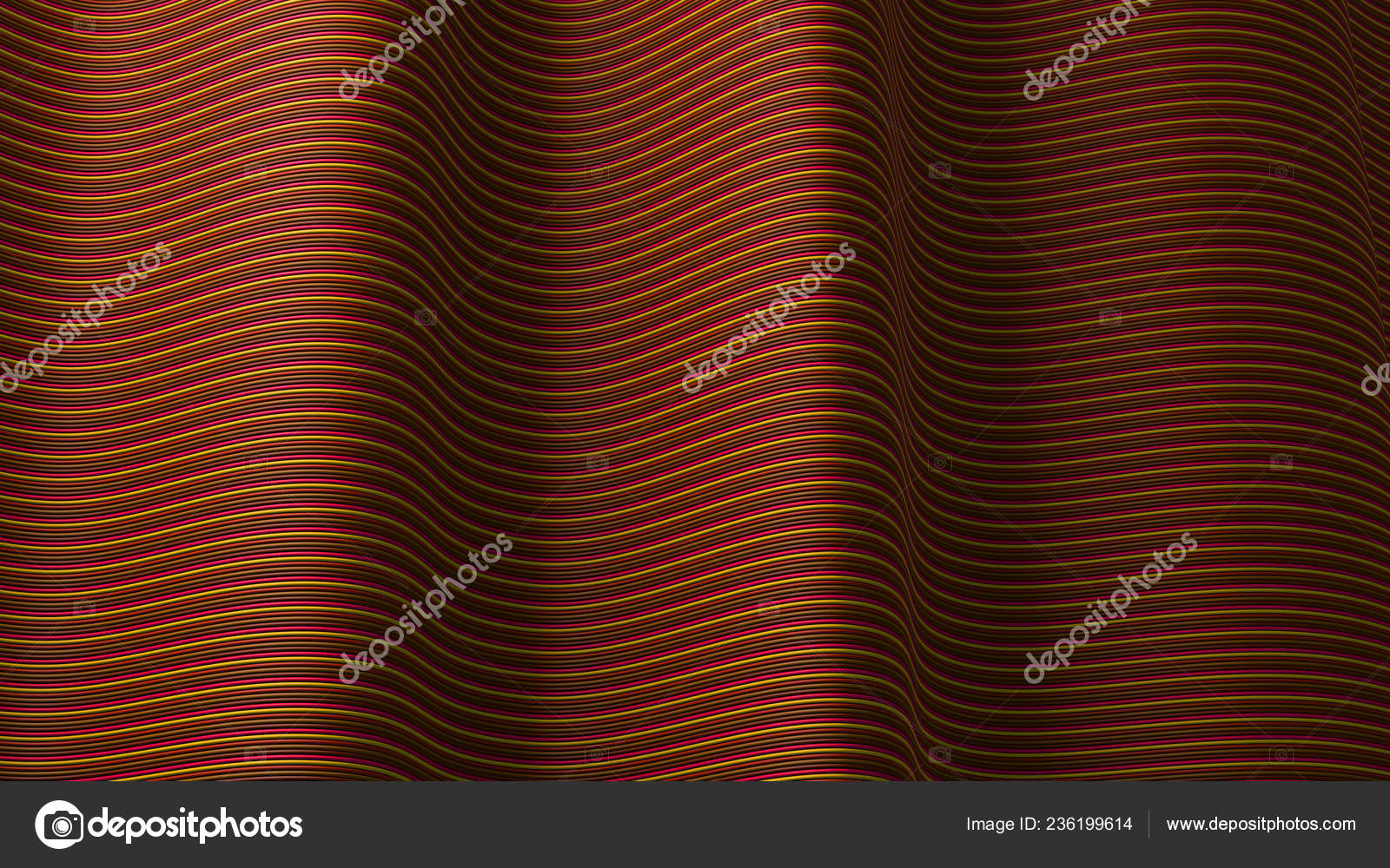 Illustration Wavy Surface Made Different Colored Lines Stock Photo by ...