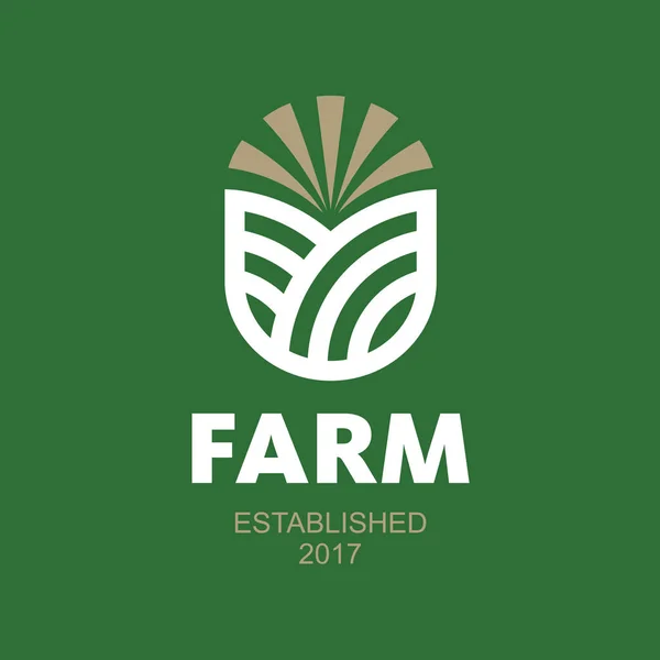 Farm vector logo. Agro emblem - Stock Image - Everypixel