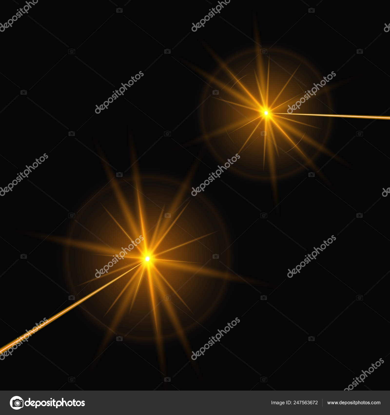 Two yellow laser beams Stock Vector Image by ©SvetlanaWSE #247563672