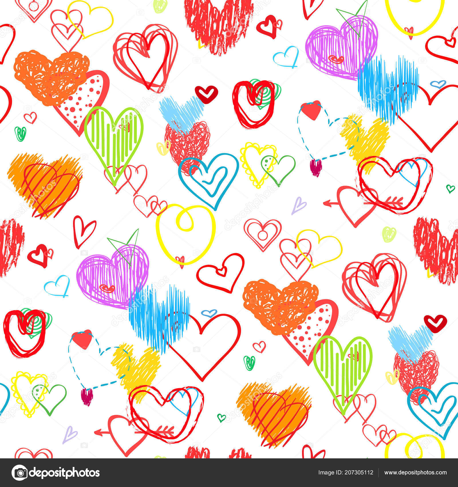 Colorful Hearts Backgrounds