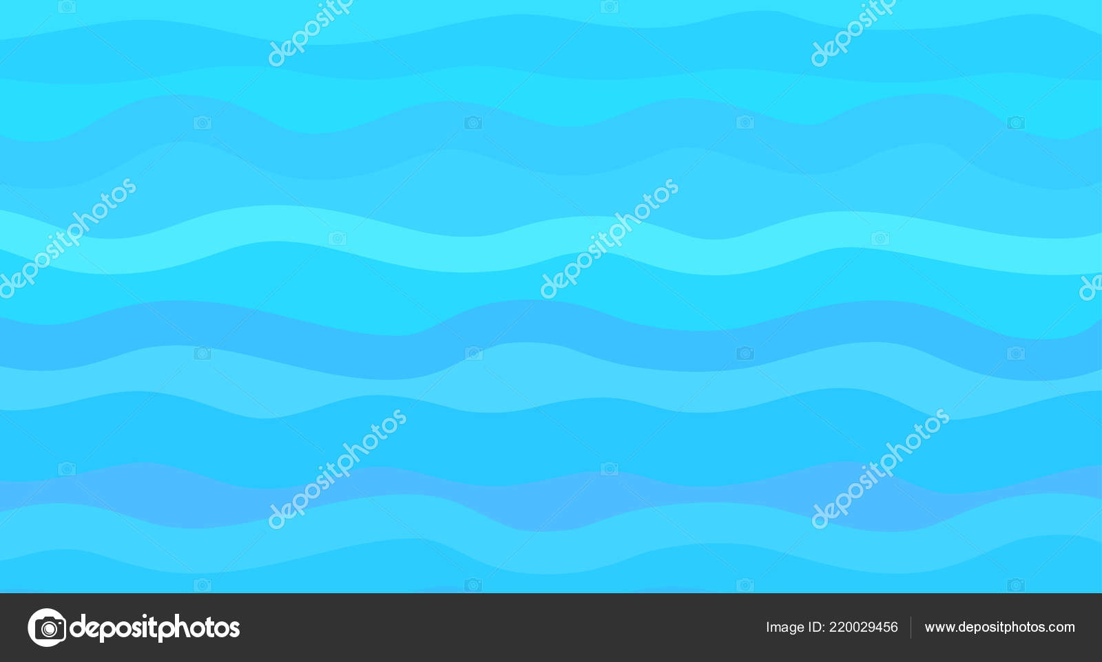 Nautical Geometric Wallpaper Surface Wavy Sea Background Bright Colors ...