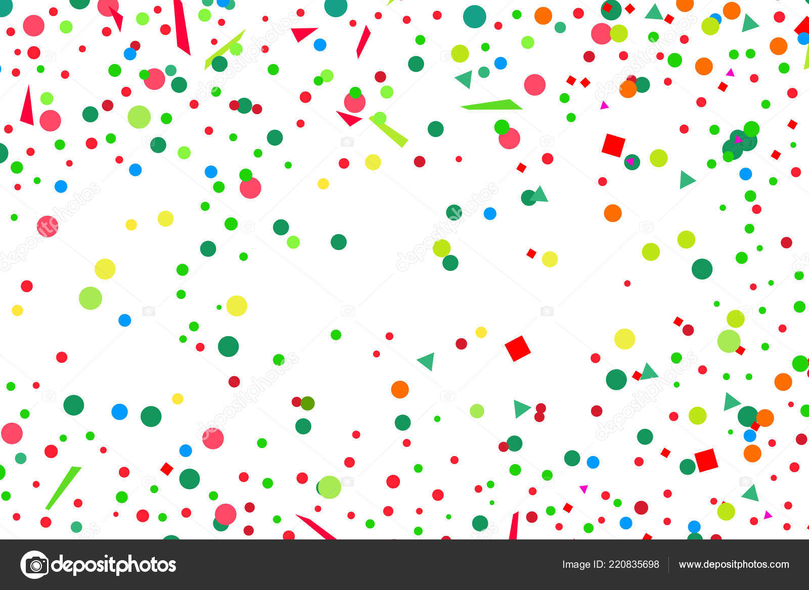 Confetti Bright Explosion Texture Random Geometric Elements Isolated ...