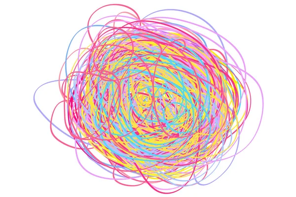 Colored Tangled White Chaos Pattern Scribble Sketch Colorful Background Array Stock Vector Image ...