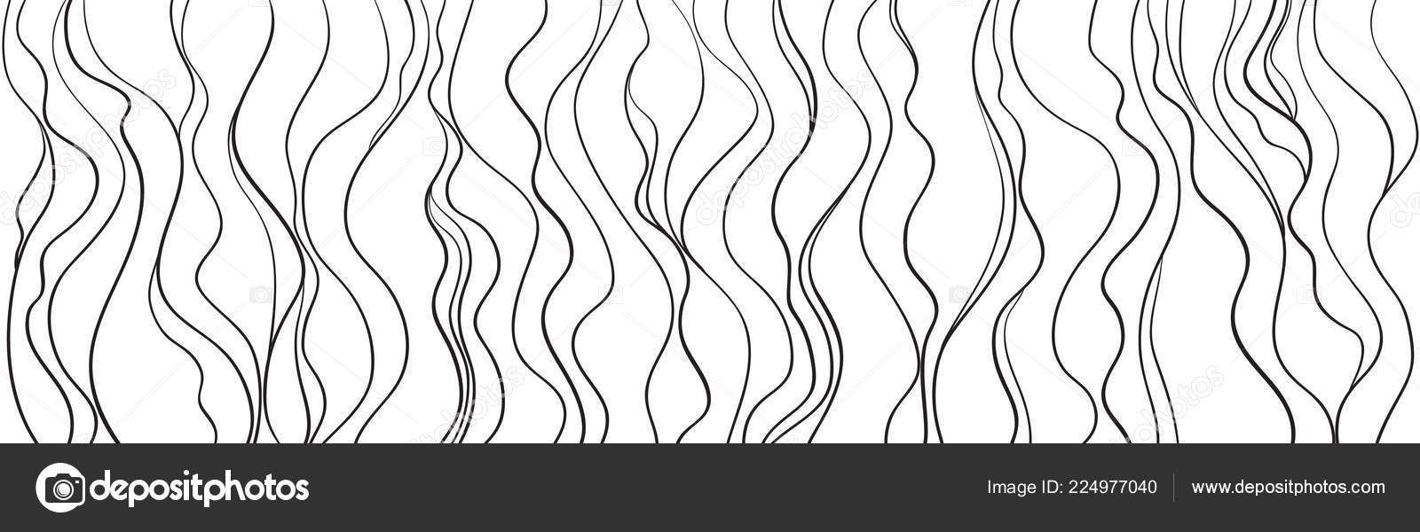 Wavy Background Hand Drawn Waves Seamless Wallpaper Horizontally ...
