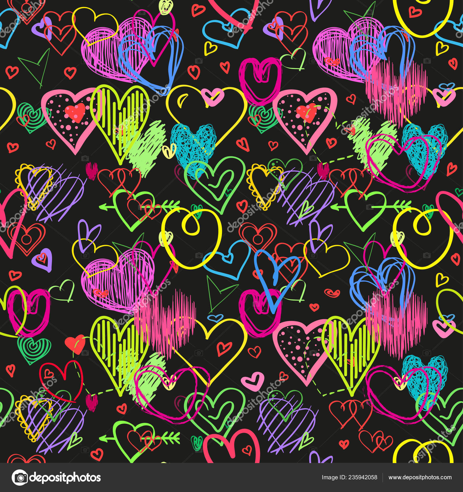 Colorful Heart Background Wallpaper