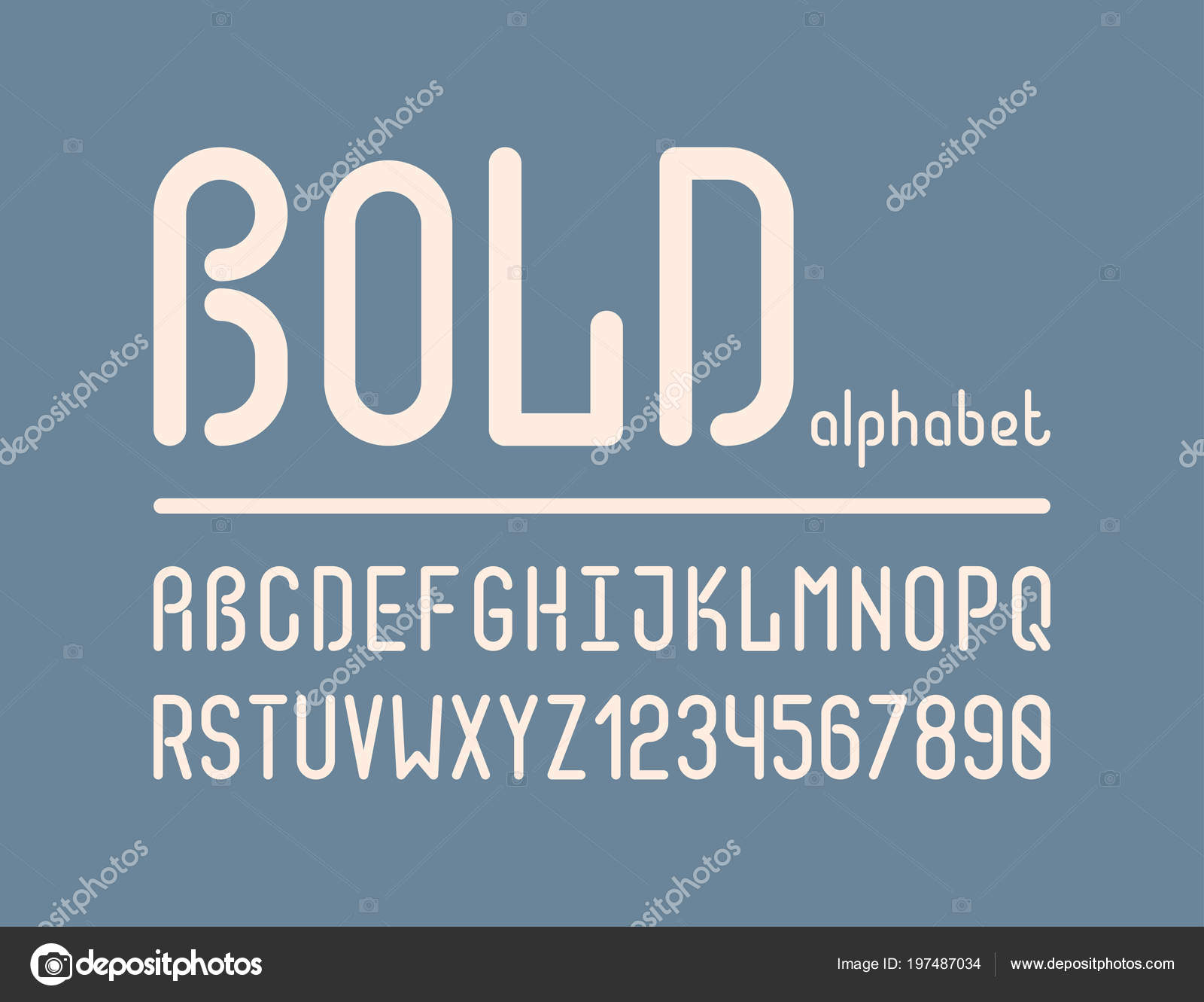 Bold Retro Creative Font Your Design Stock Vector Image by ©SomStock ...