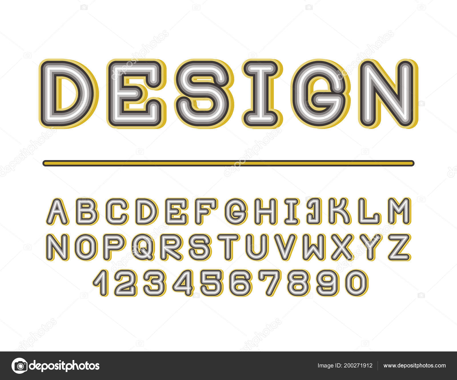The bold retro creative font. Stock Vector Image by ©SomStock #200271912