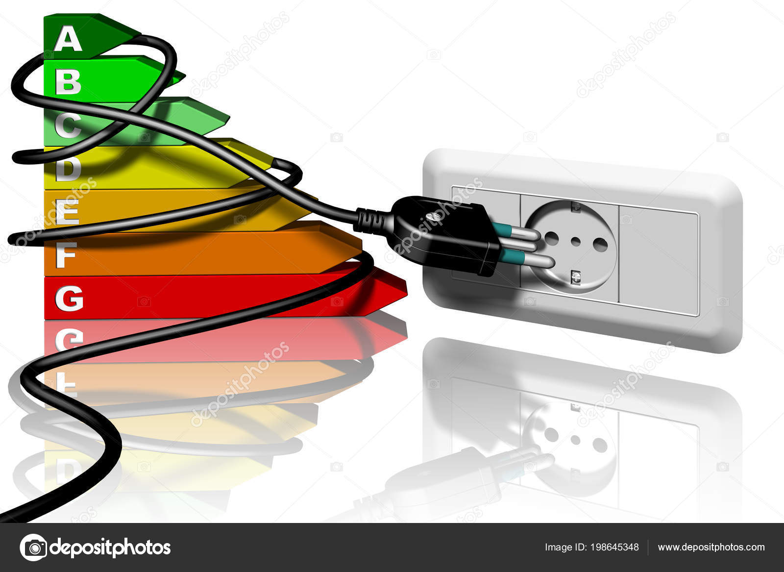 Illustration Plug Socket Symbol Ecology Energy Saving Stock Photo by ...