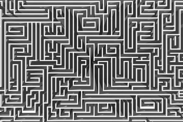 3D illustration. Labyrinth, 3d render. Path to find a solution - Stock ...