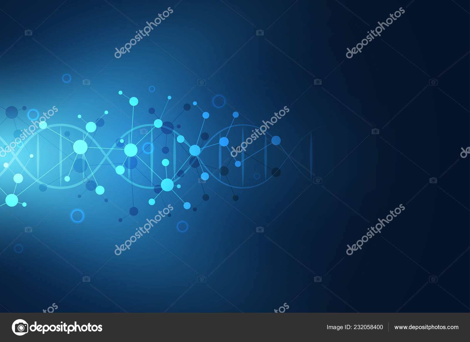 DNA strand and molecular structure. Genetic engineering or laboratory ...