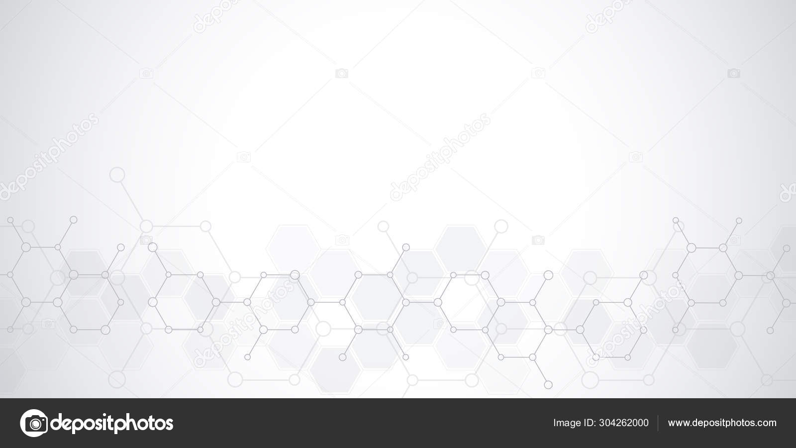 Abstract molecules on soft gray background. Molecular structures or ...