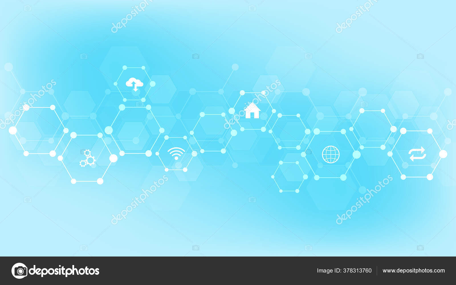 Technology background with flat icons and symbols. Concept and idea for ...