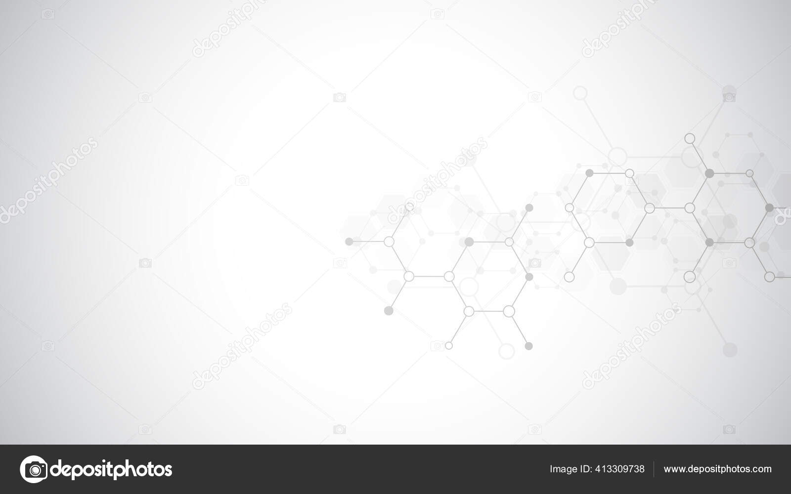 Abstract molecules background. Molecular structures or chemical ...