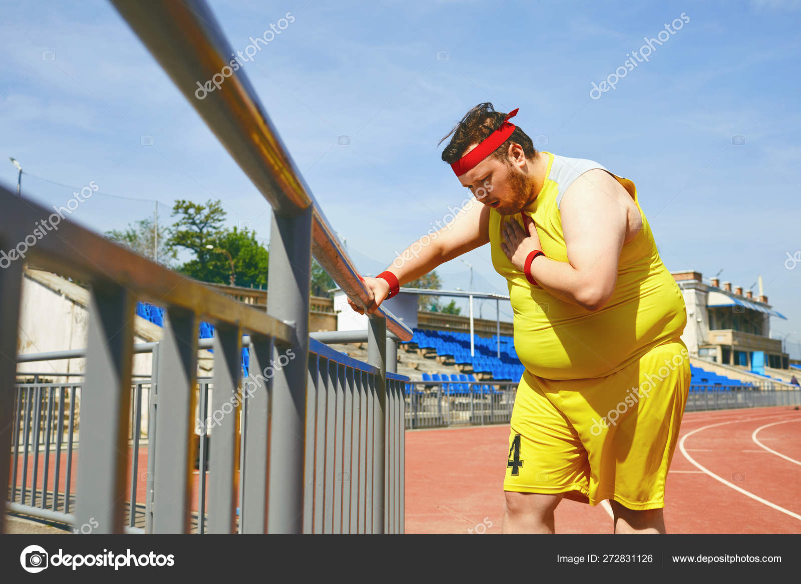 Fat Dude Running Track