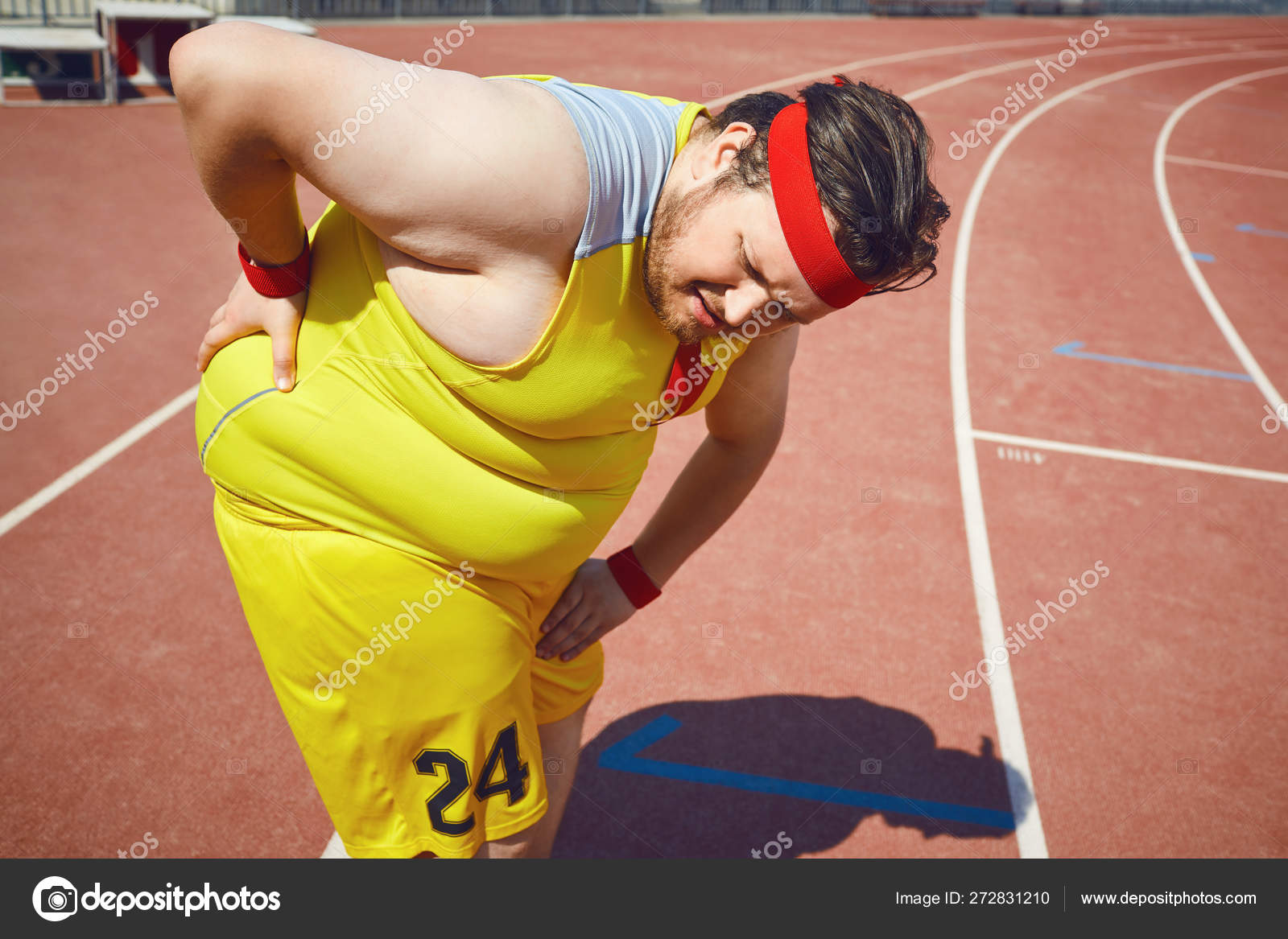 Fat Person Running Track
