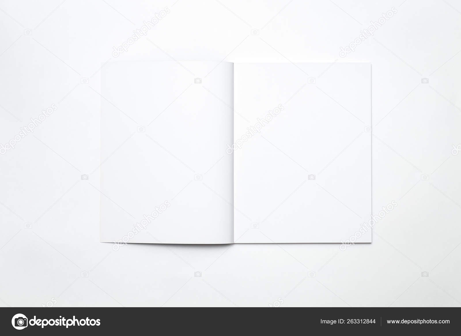 Blank Open Magazine White Background Business Ideas — Stock Photo © d ...