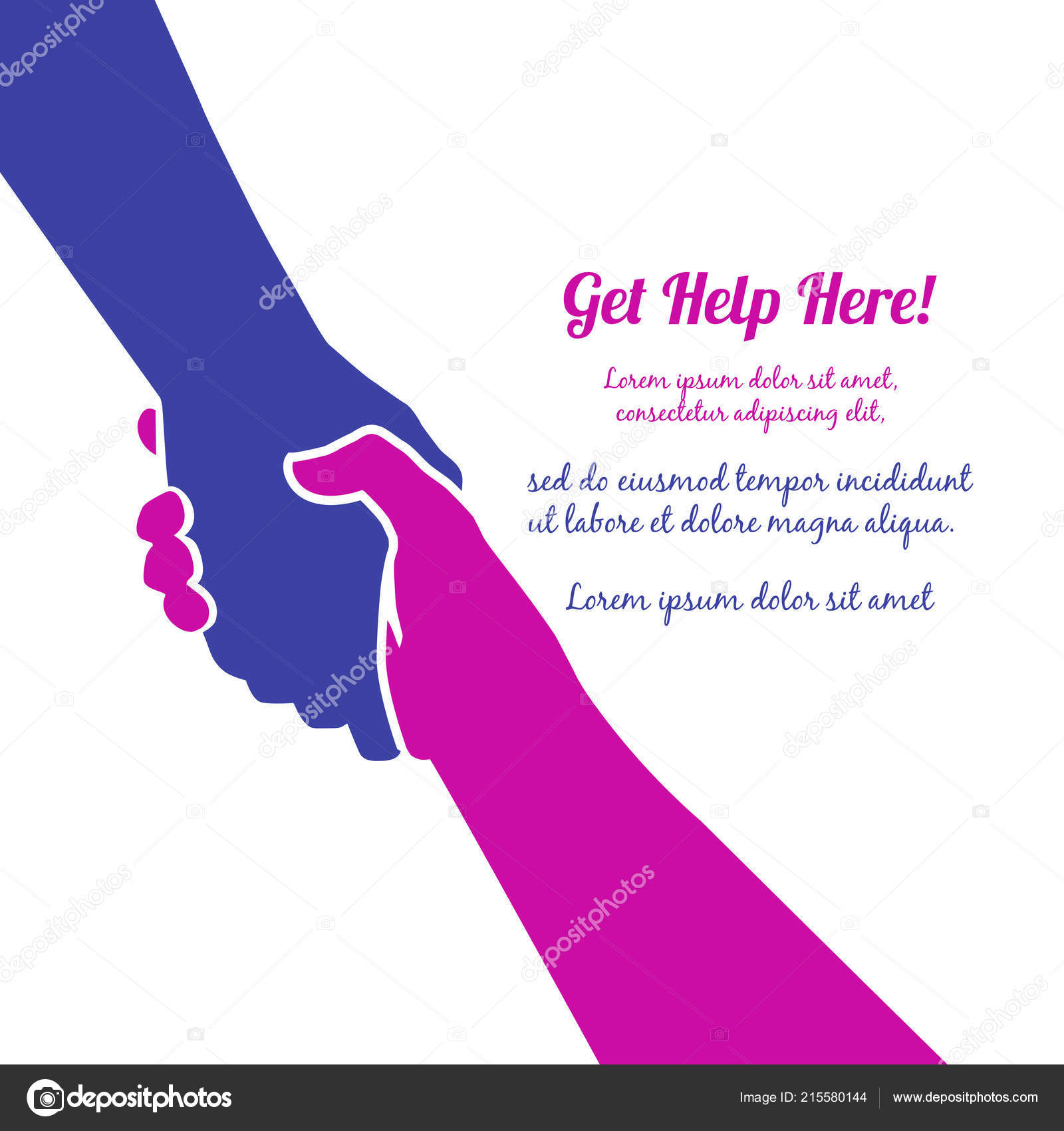 Helping hand vector. Gesture, sign of help and hope. Stock Vector Image ...