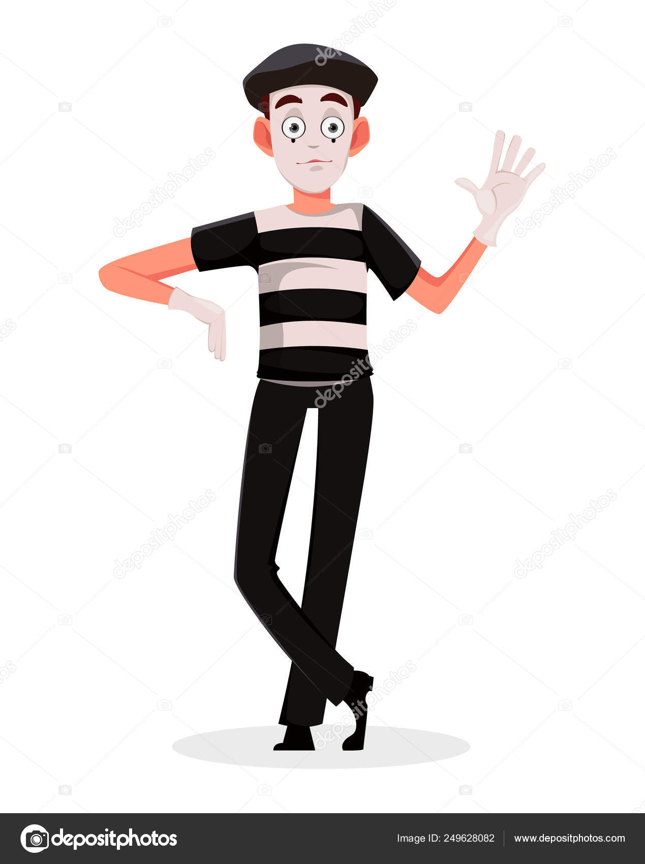 April Fool's Day. Mime cartoon character Stock Vector by ©VectorKIF ...