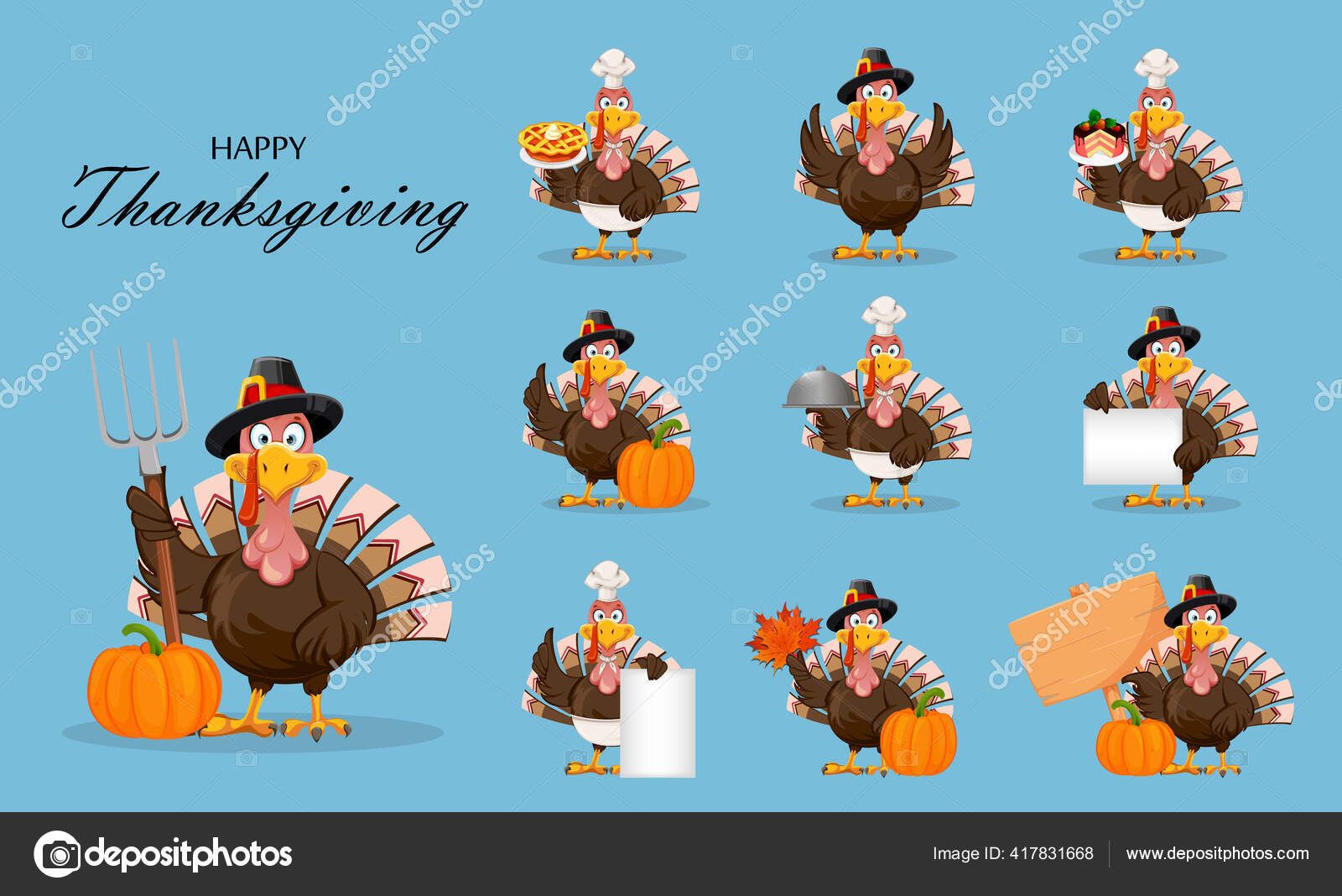 Thanksgiving Cartoon Characters