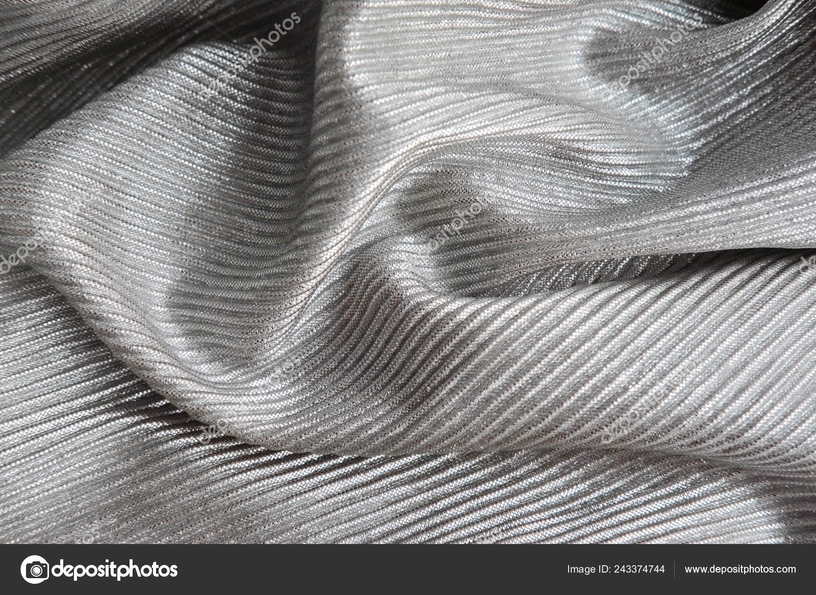 Silver Fabric Material