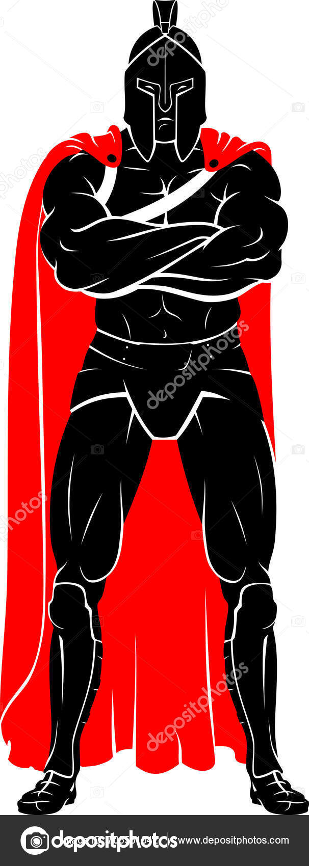 Spartan Crossed Arms Standing Tough Stock Vector by ©draco77 705561042