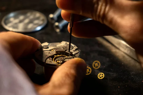 Watchmaker's workshop, mechanical watch repair - Stock Image - Everypixel