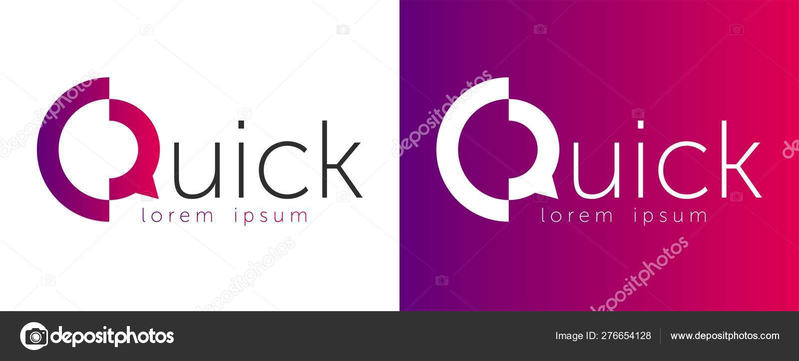Quick Lettering Vector Sketch Logo Design Logo Quick Abstract Letter ...