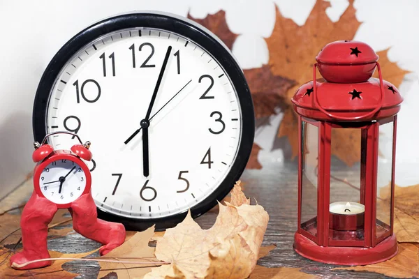 Daylight Saving Time. Wall Clock going to winter time. Autumn ...