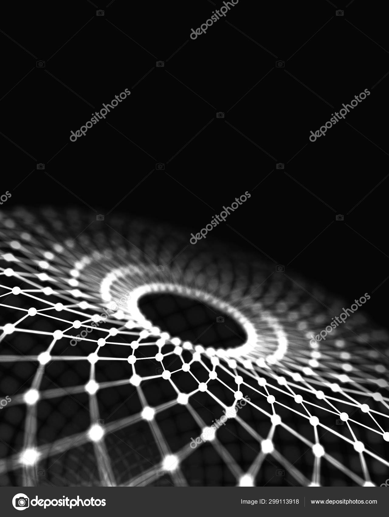 Computer geometric digital connection structure. Business inteligence technology background ...