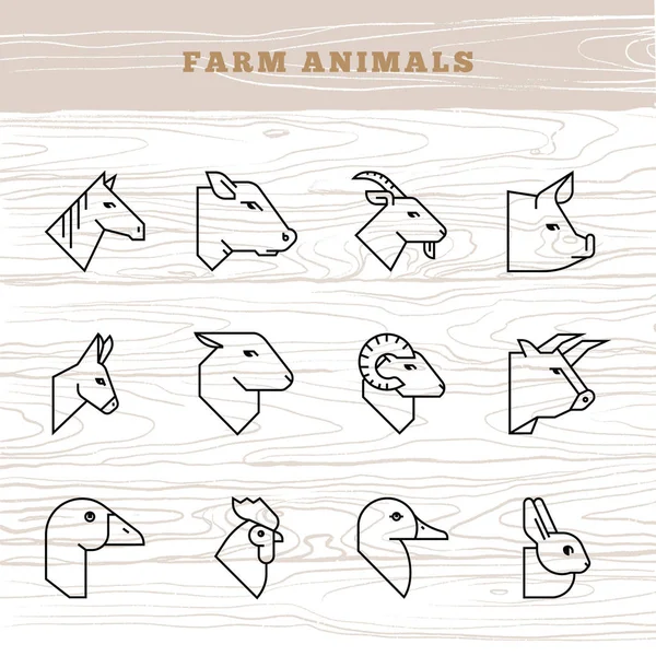 Linear silhouettes animals Vector Art Stock Images | Depositphotos