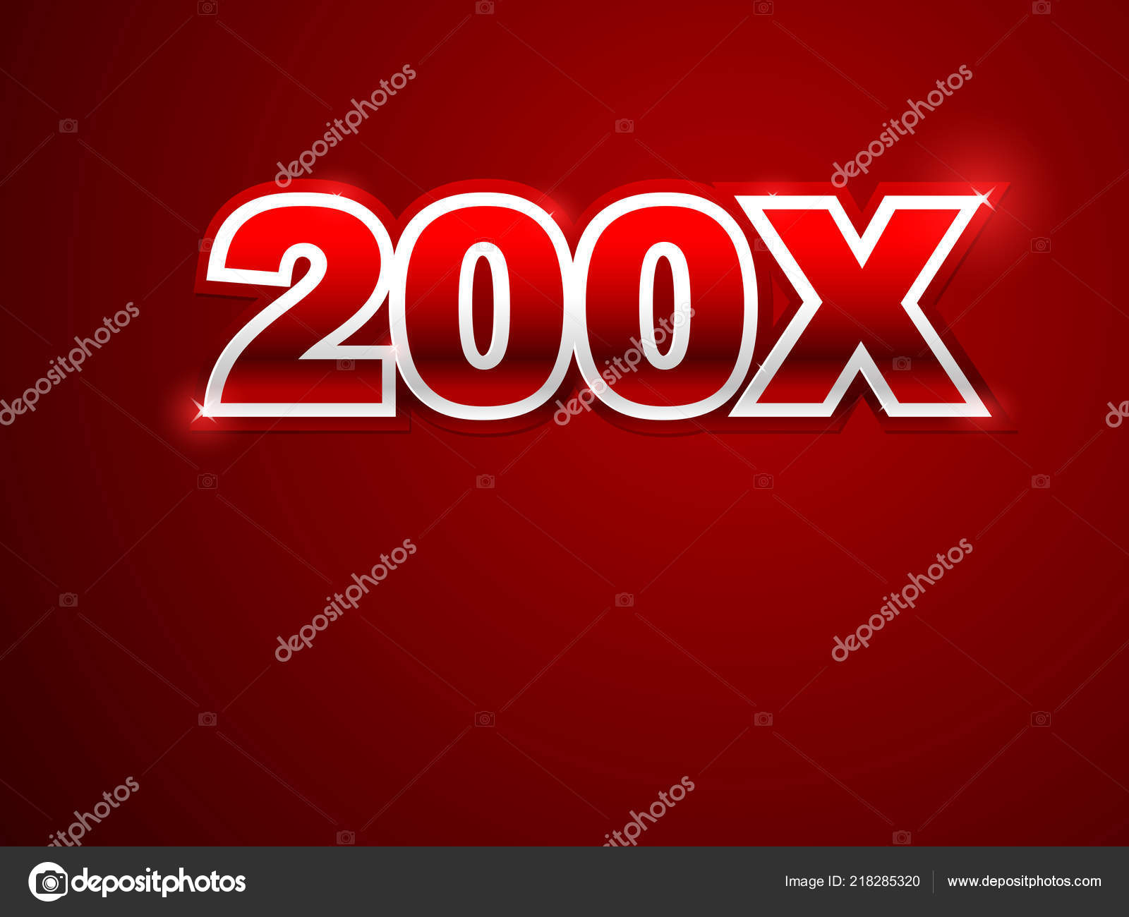 200X Sign Red Background Stock Vector by ©wisnukrist 218285320