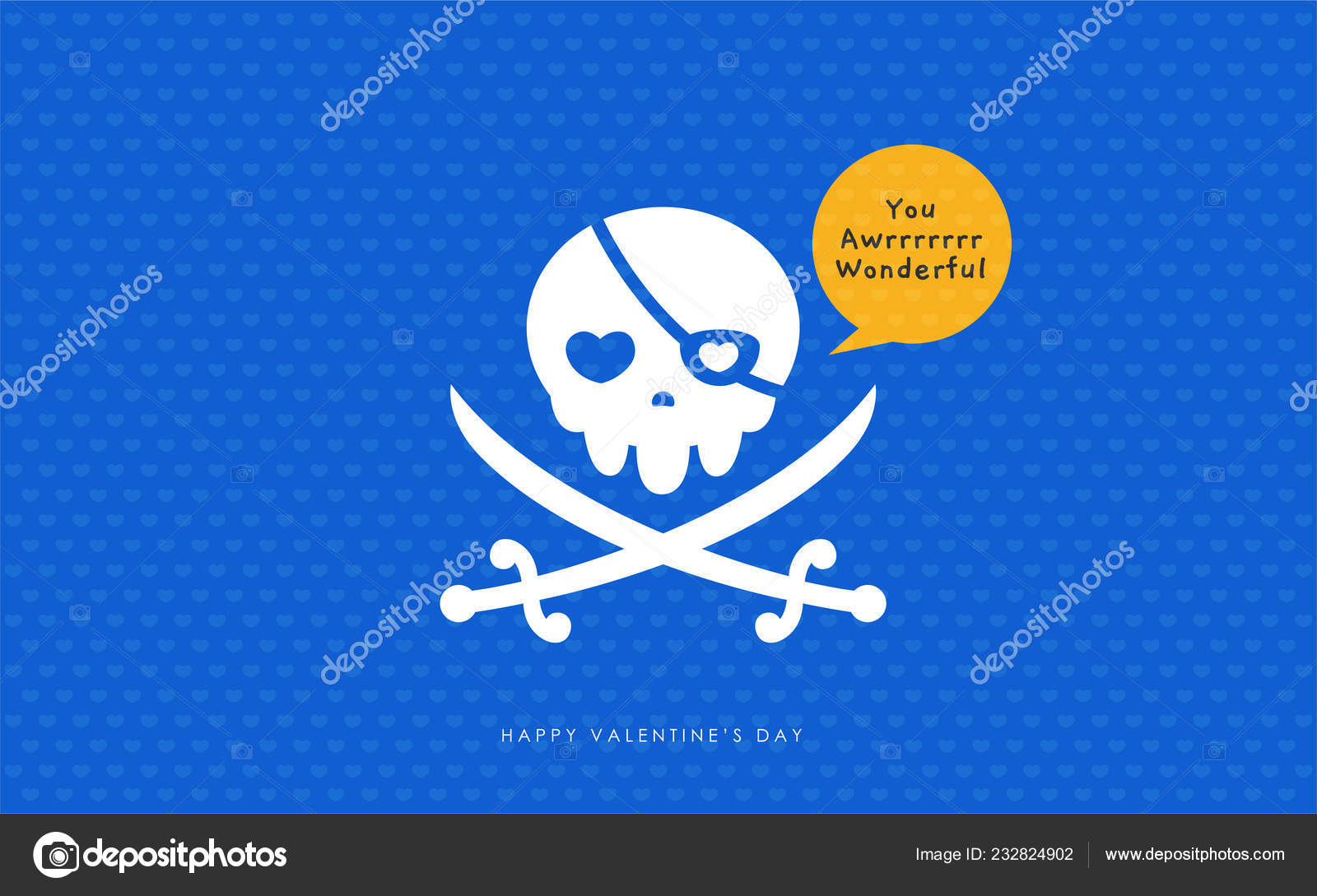 Símbolo Pirata Con Ojo Forma Corazón Vector de stock #232824902 de ...