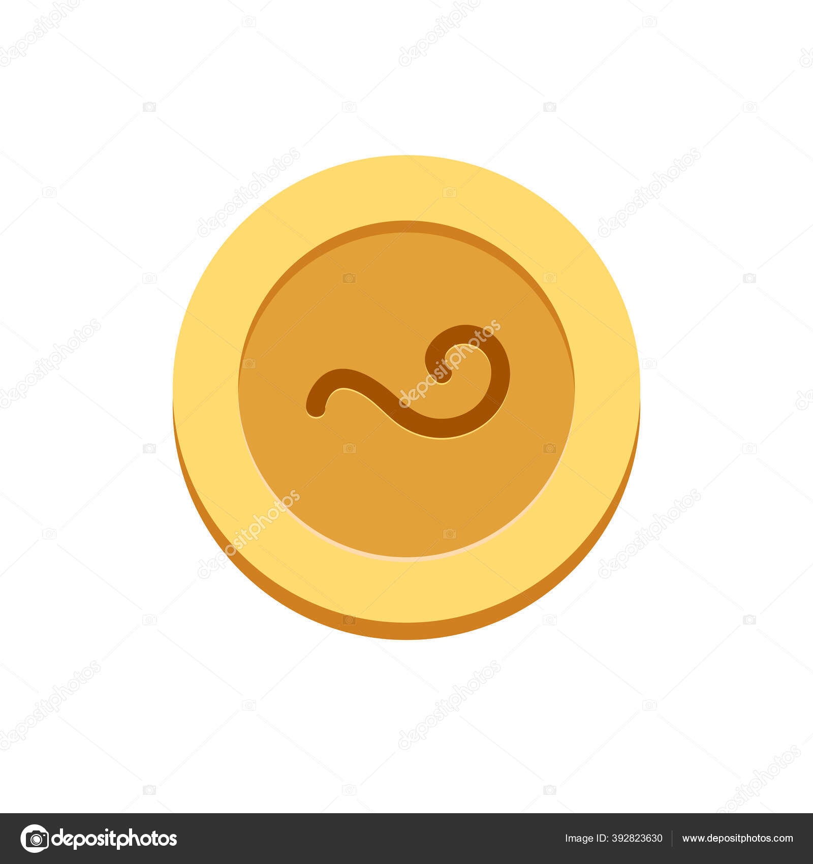 Tail Side Coin Isolated Vector Illustration Stock Vector Image by ...