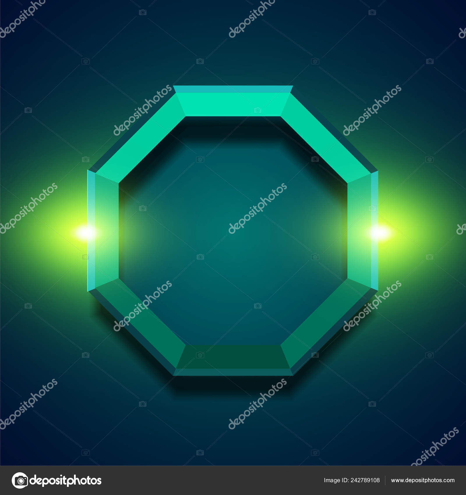 Green Hexagon Background Template Stock Vector by ©lusimaria99@gmail ...