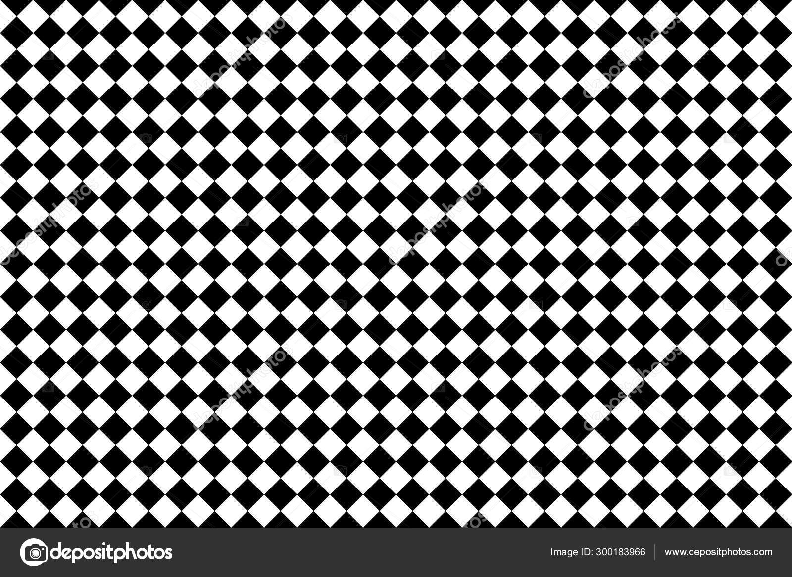 Black And White Diamond Checkered Pattern