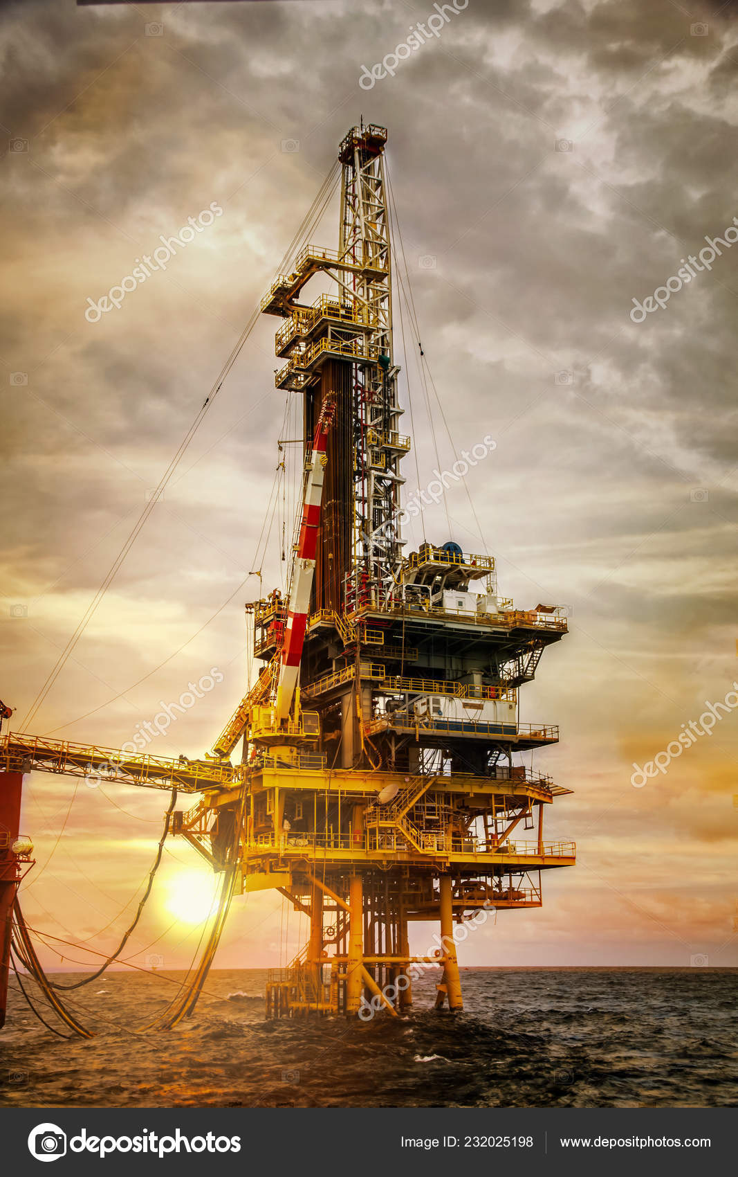 Oil Derrick Sunset
