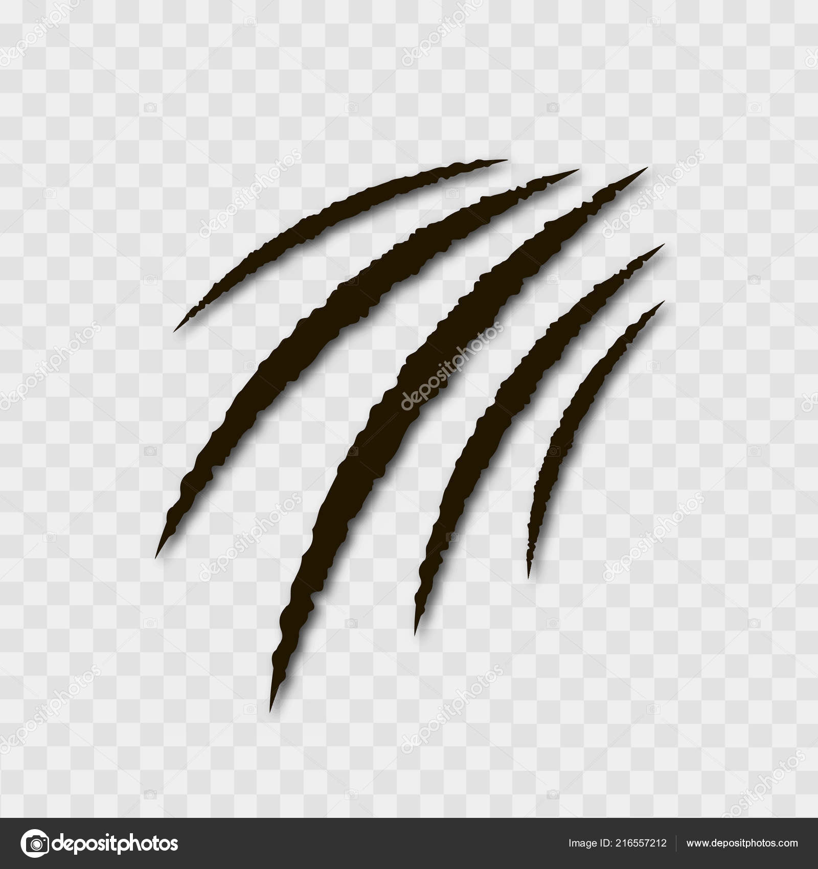 Realistic claw paw scratches. Vector . Stock Vector by ©AzFree 216557212