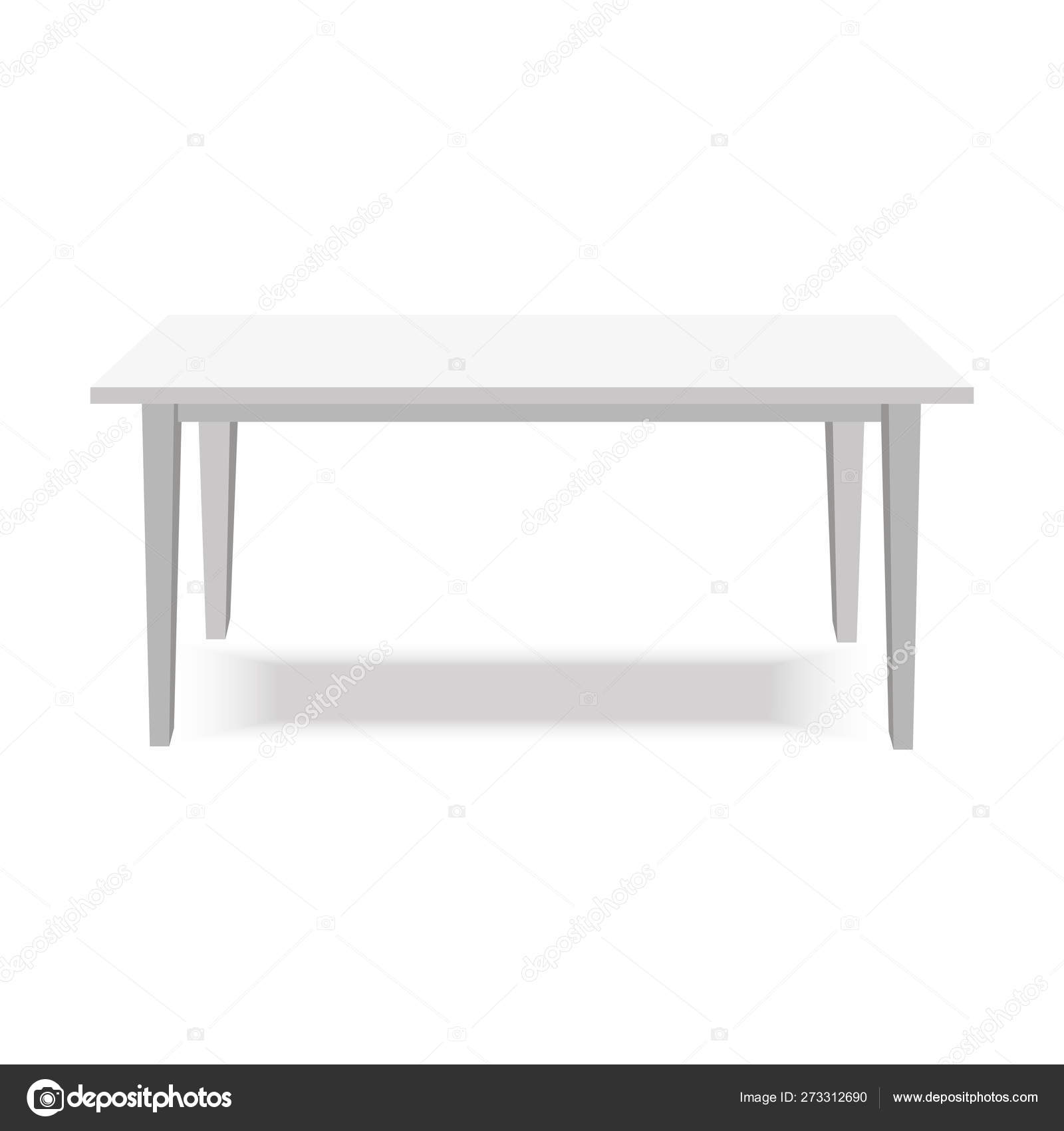 Realistic white table on white background. Vector Stock Vector Image by ...
