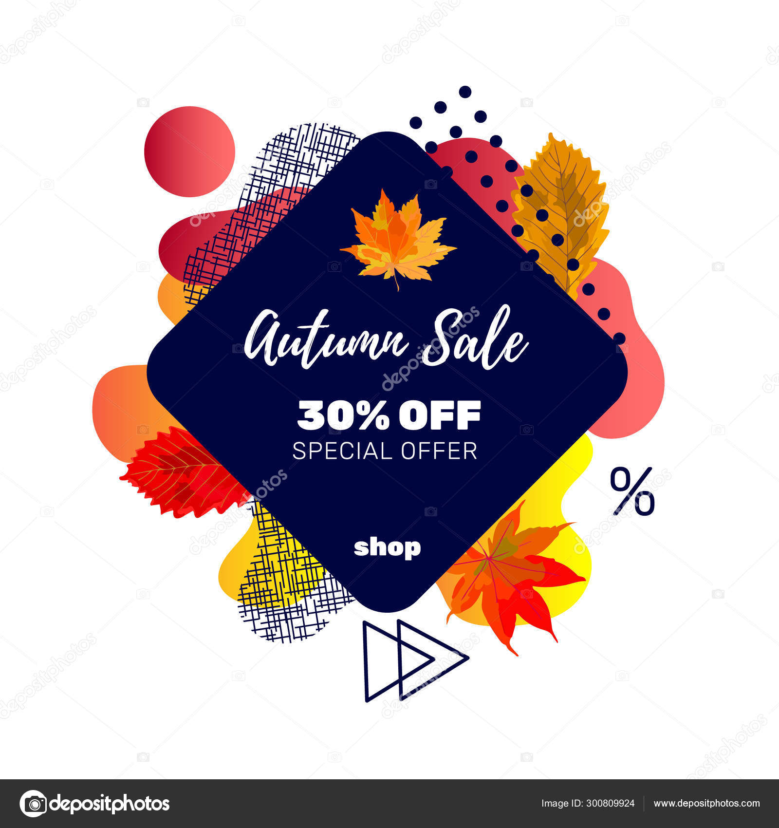 Autumn banner template. Fall sale. — Stock Vector © Nechayka #300809924
