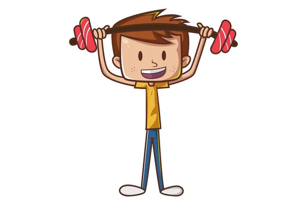 Boy exercise cartoon Stock Photos, Royalty Free Boy exercise cartoon ...