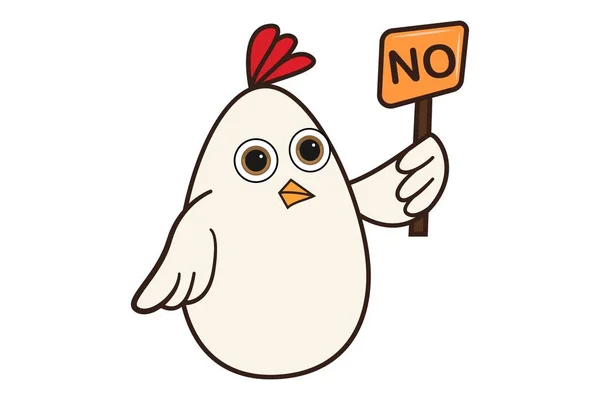 Vector Cartoon Illustration Cute Bird Saying Bye Bye Isolated White ...