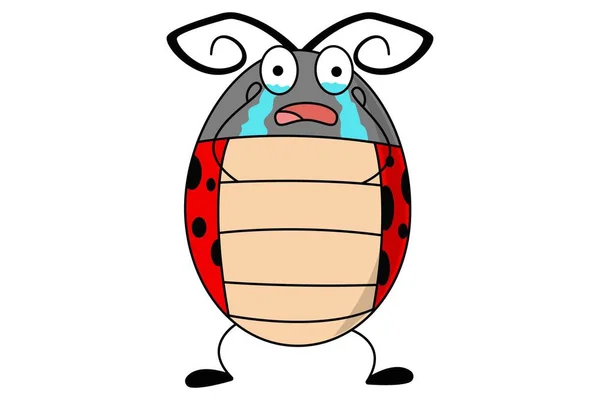 Vector Character Illustration Cute Lady Bug Angry Pose Isolated White ...
