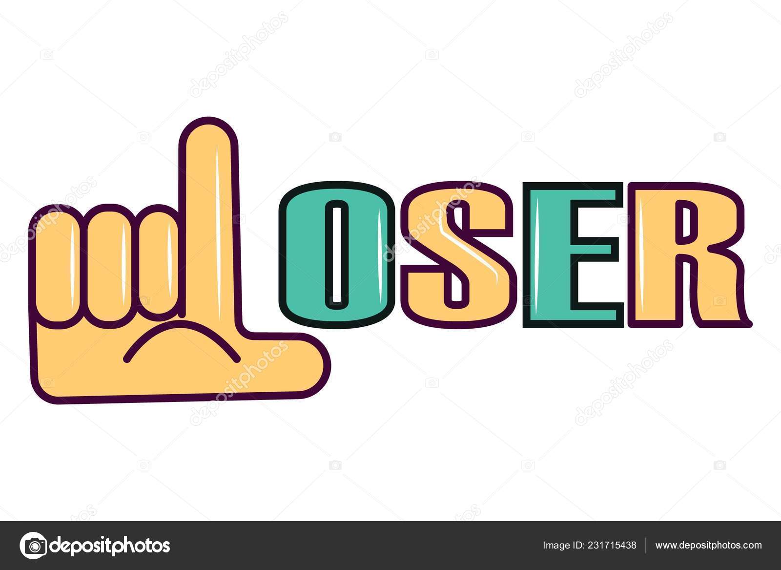 Ilustración Dibujos Animados Vectoriales Del Perdedor Aislado Sobre ...