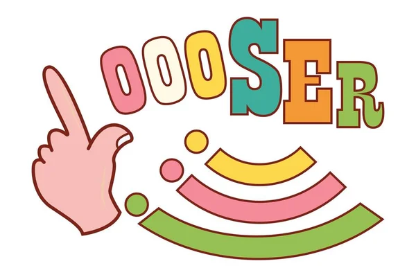 Ilustración Dibujos Animados Vectoriales Del Perdedor Aislado Sobre ...