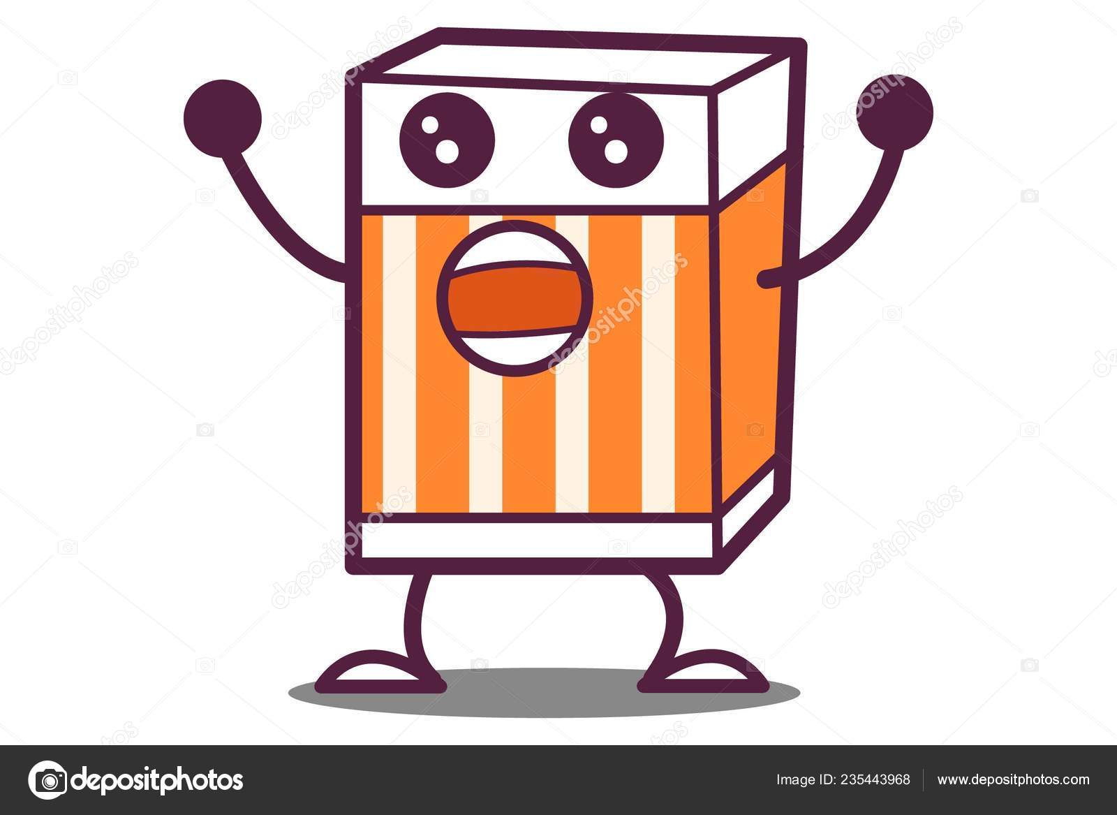 Vector Cartoon Illustration Cute Eraser Isolated White Background Stock ...