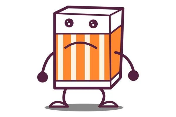 Vector Cartoon Illustration Cute Eraser Crying Isolated White ...