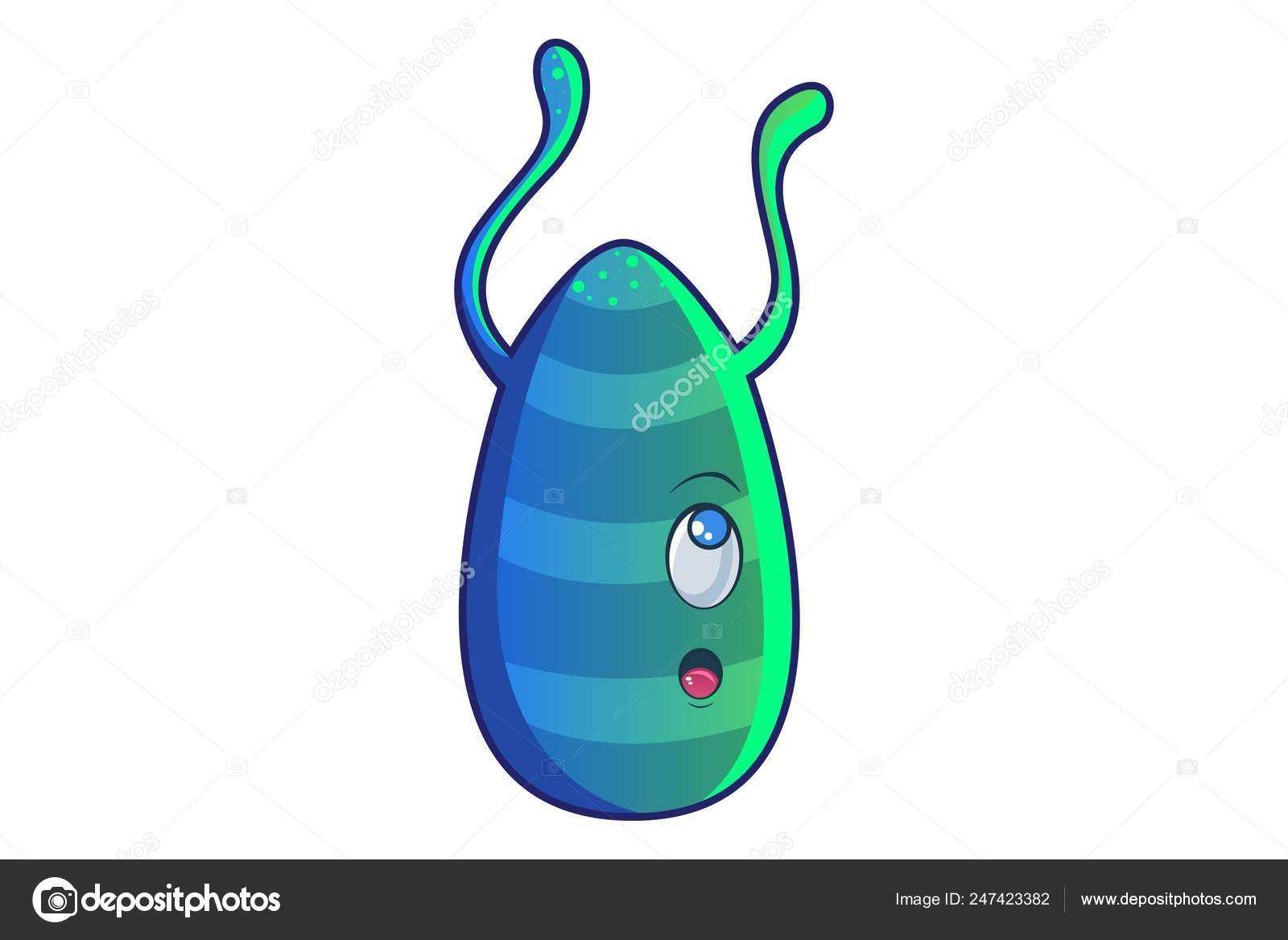 Vector Cartoon Illustration Cute Monster Thinking Isolated White ...